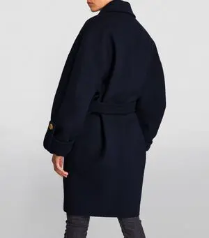 Balmain Wool-cashmere Belted Coat