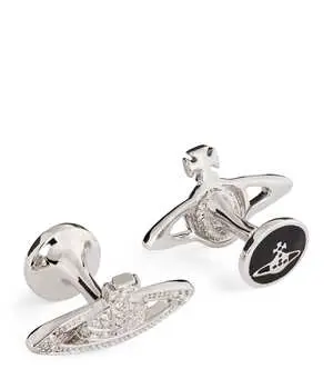 VIVIENNE WESTWOOD Mini Bas Relief Orb Cufflinks - Silver