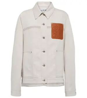 Loewe Anagram Cotton And Linen Jacket - White