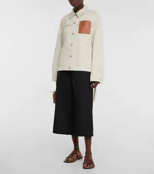 Loewe Anagram Cotton And Linen Jacket - White