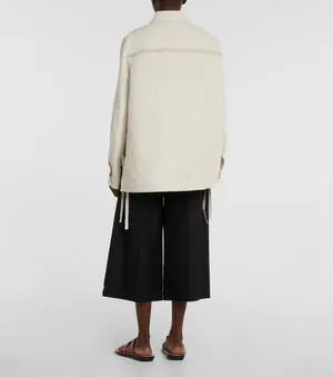 Loewe Anagram Cotton And Linen Jacket - White