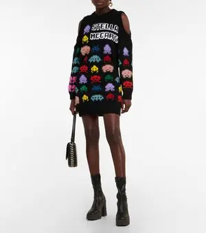 Stella McCartney Wool And Cotton-blend Mini Dress