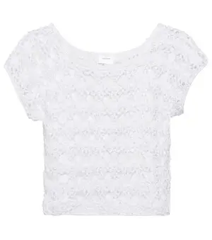 Anna Kosturova Bella Crochet Top - White