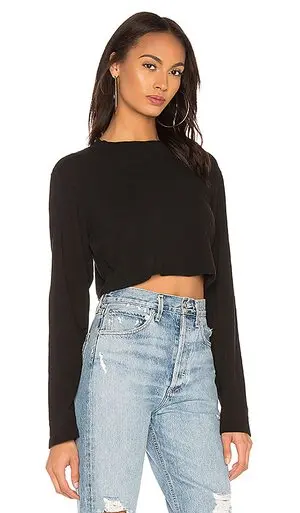 Cotton Citizen Tokyo Crop Shirt - Jet Black