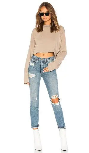 Cotton Citizen Tokyo Crop Shirt - Cappuccino