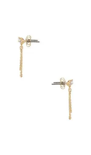 Ettika Crystal Chainlink Earrings - Gold