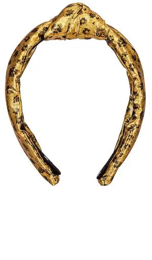 Lele Sadoughi X Loveshackfancy Printed Knotted Headband In Taupe