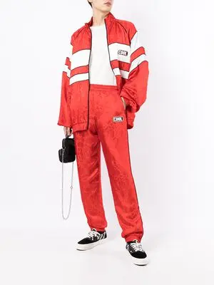 COOL T.M Striped Sports Jacket With Logo Patch