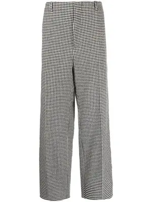 COOL T.M Houndstooth Pattern Straight Leg Trousers