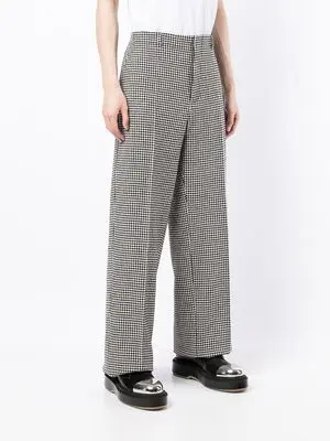 COOL T.M Houndstooth Pattern Straight Leg Trousers