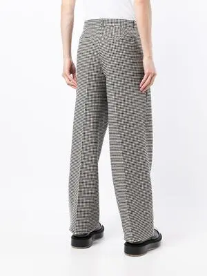 COOL T.M Houndstooth Pattern Straight Leg Trousers