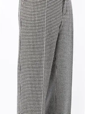 COOL T.M Houndstooth Pattern Straight Leg Trousers