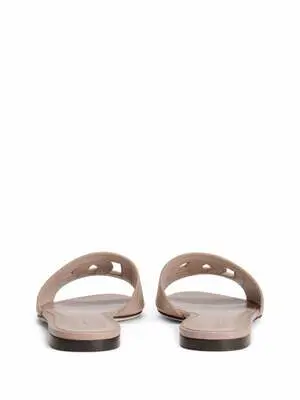 Dolce & Gabbana Dg Logo Leather Sandals - Pink