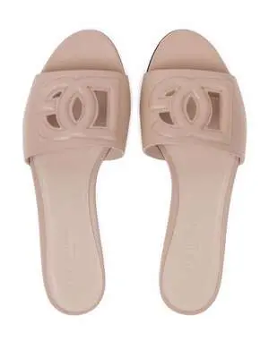 Dolce & Gabbana Dg Logo Leather Sandals - Pink