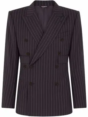 Dolce & Gabbana Double-breasted Pinstripe Wool Suit