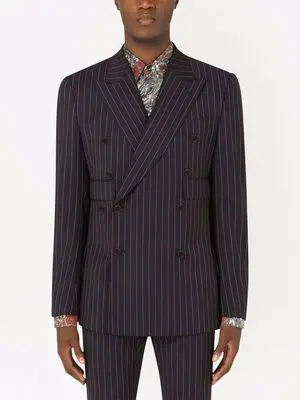 Dolce & Gabbana Double-breasted Pinstripe Wool Suit