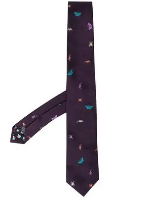 Paul Smith Insect Embroidery Silk Tie