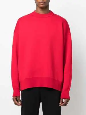 Palm Angels Intarsia-knit Palm Tree Jumper - Red