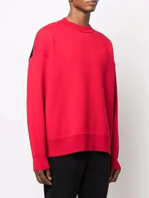 Palm Angels Intarsia-knit Palm Tree Jumper - Red