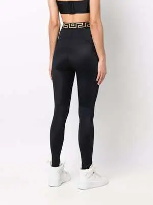 Versace Greca Waistband Performance Leggings