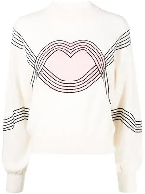 Markus Lupfer Graphic Print Merino Wool Jumper