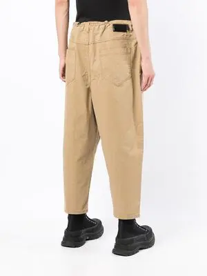 JUUN.J Cropped Tapered-leg Trousers