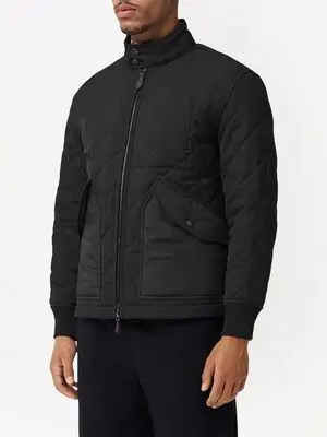 Burberry Diamond-quilted Thermoregulated Jacket - Black