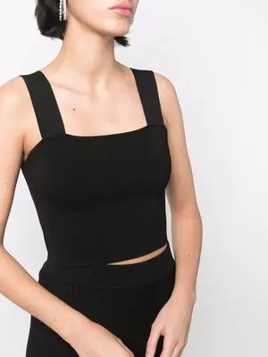 Maje Knitted Crop Top - Black