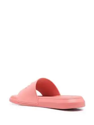 Alexander McQueen Embossed Slides - Pink