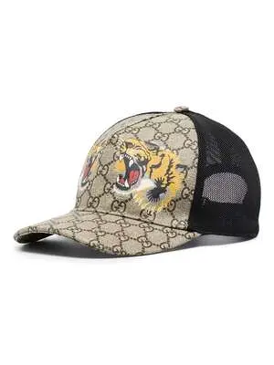 Gucci Gg Supreme Tiger Baseball Cap - Neutrals | Editorialist display picture 1