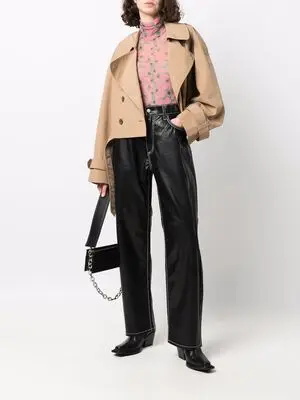 Eytys Faux-leather Wide-leg Trousers