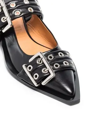 GANNI Buckled Slingback Shoes