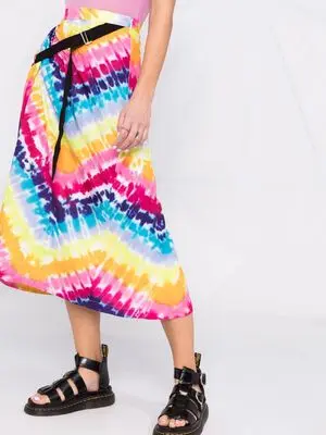 Kenzo Tie-dye Wrap Midi Skirt - Pink