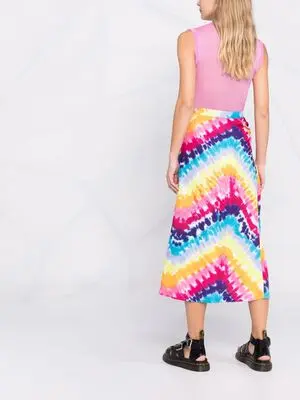 Kenzo Tie-dye Wrap Midi Skirt - Pink