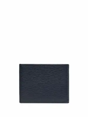 FERRAGAMO Gancini Bi-fold Leather Wallet - Blue