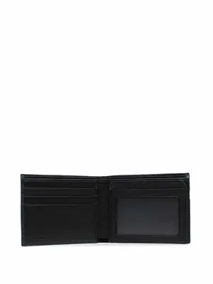 FERRAGAMO Gancini Bi-fold Leather Wallet - Blue