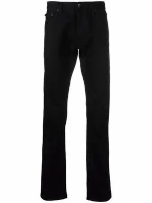 Off-White Diag-stripe Print Slim Fit Jeans - Black