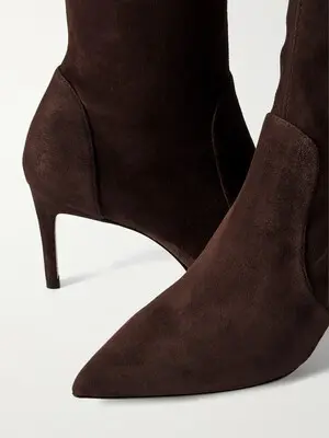 STUART WEITZMAN Suede Ankle Boots - Brown