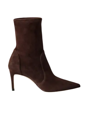 STUART WEITZMAN Suede Ankle Boots - Brown