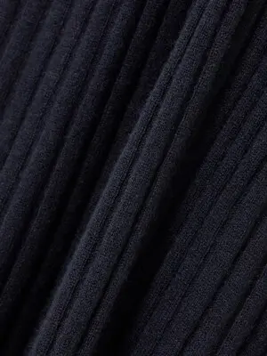 ALLUDE Ribbed Cashmere Midi Dress