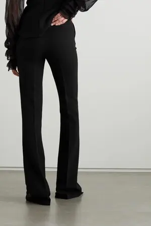 Safiyaa Safiyaa Alexa Stretch-Crepe Flared Pants Black