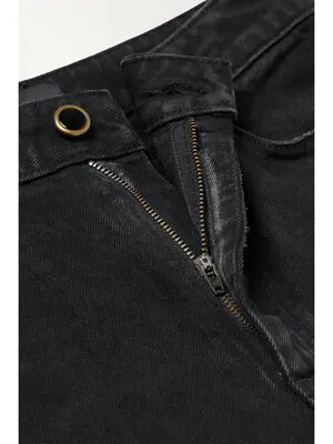 Khaite Abigail Cropped Straight-leg Jeans - Black
