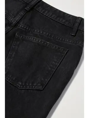 Khaite Abigail Cropped Straight-leg Jeans - Black
