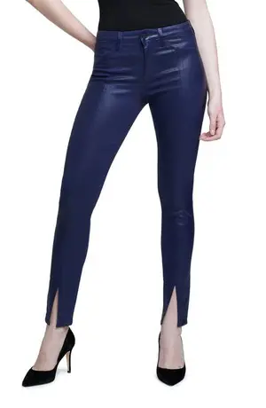 L'Agence L'AGENCE Jyothi High-Rise Skinny Jeans Midnight Coated
