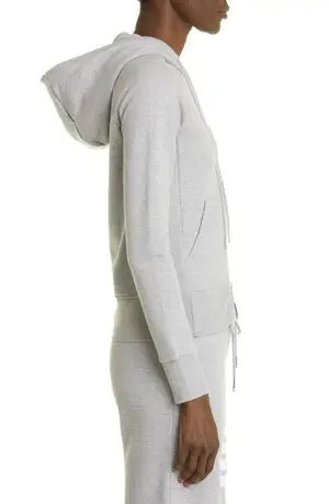 Thom Browne 4-bar Cotton Hoodie - Light Grey