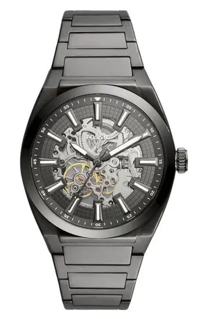 Fossil Everett Skeleton Bracelet Watch Smoke