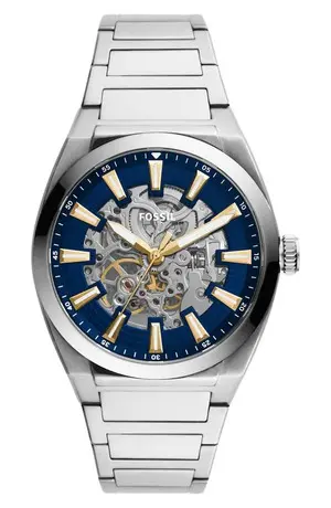 Fossil Everett Skeleton Bracelet Watch - Stainless Steel