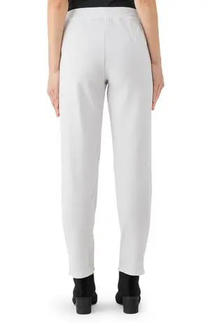 Eileen Fisher Slim Ankle Stretch Crepe Pants - White