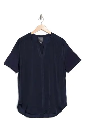 Lyssé Short Sleeve Satin Top