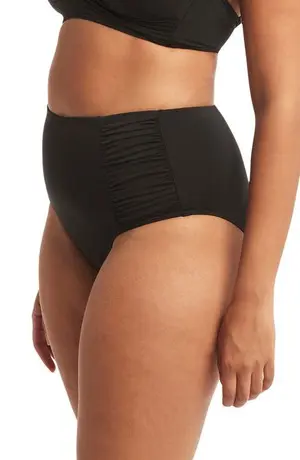 SEA LEVEL High Waist Bikini Bottom - Black